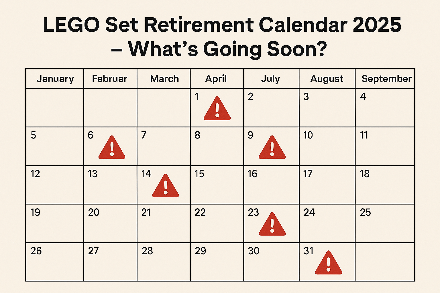 LEGO Retirement Calendar 2025: Sets Leaving Soon